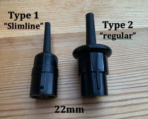 Vintage "slimline" BULGIN 2 pin round 22mm speaker plug socket valve a ...