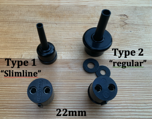 Vintage "slimline" BULGIN 2 pin round 22mm speaker plug socket valve a ...