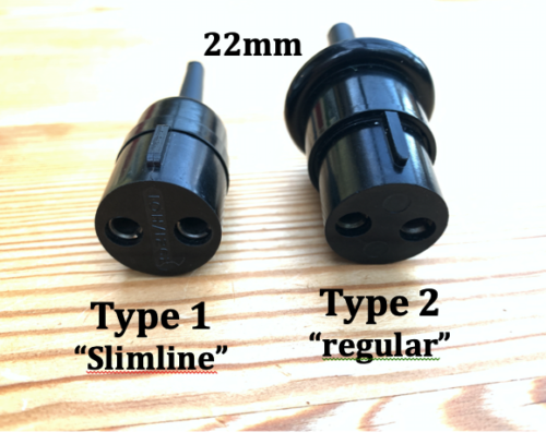 Vintage "slimline" BULGIN 2 pin round 22mm speaker plug socket valve a ...